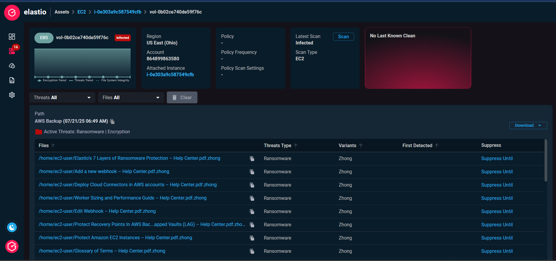 Suppressing Threats – Help Center